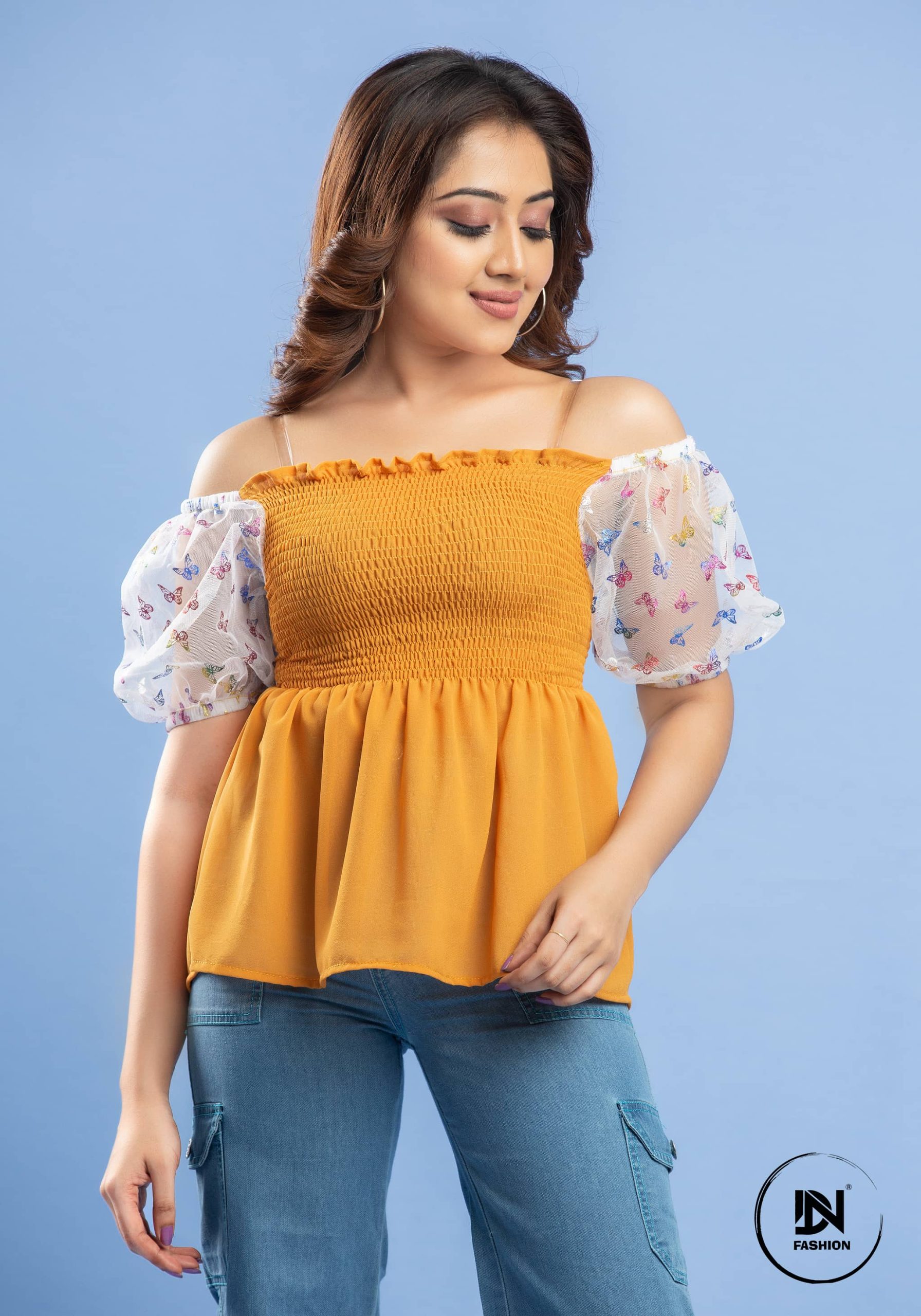 Butterfly Organza Smoke Top