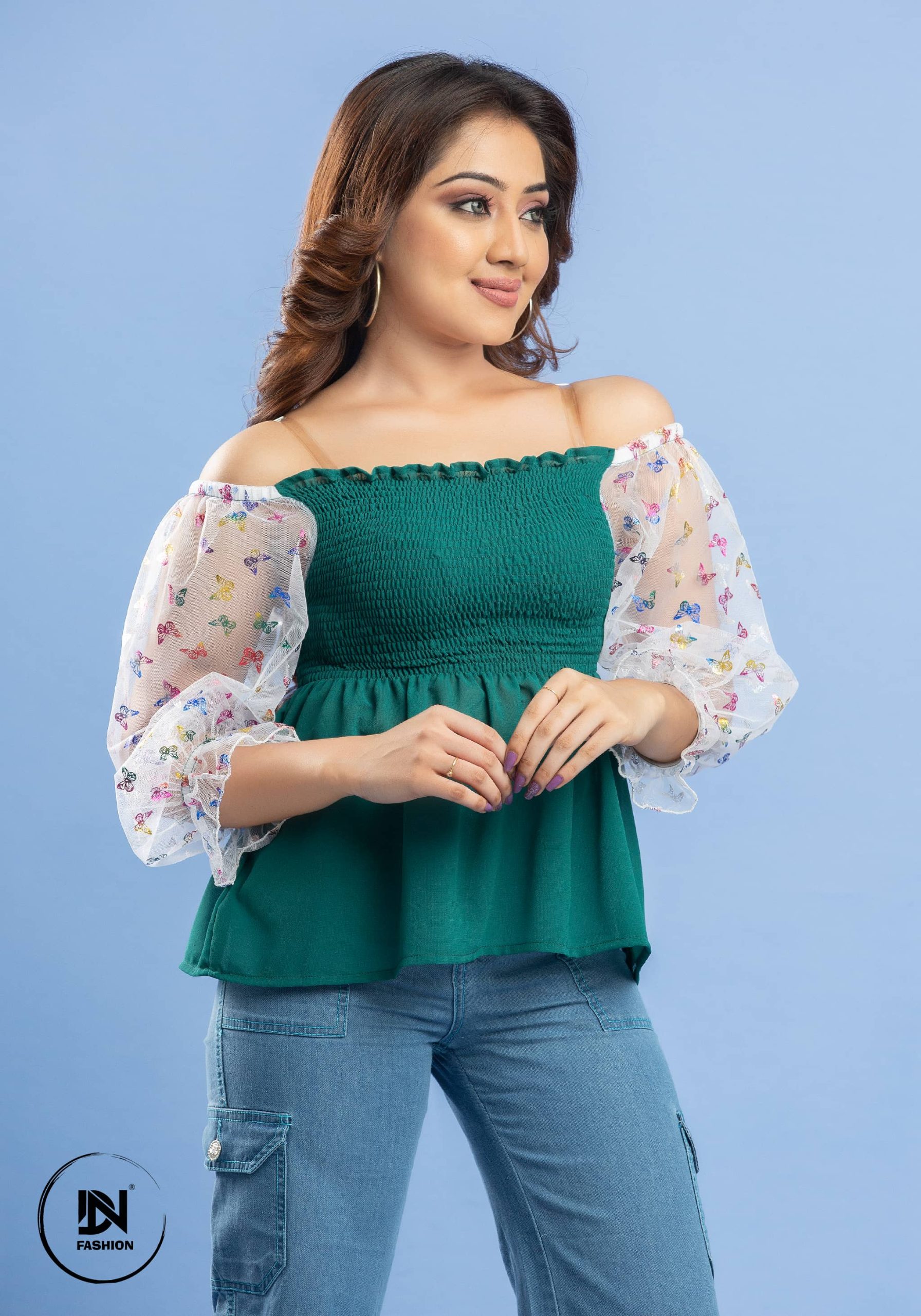 Butterfly Organza Smoke Top